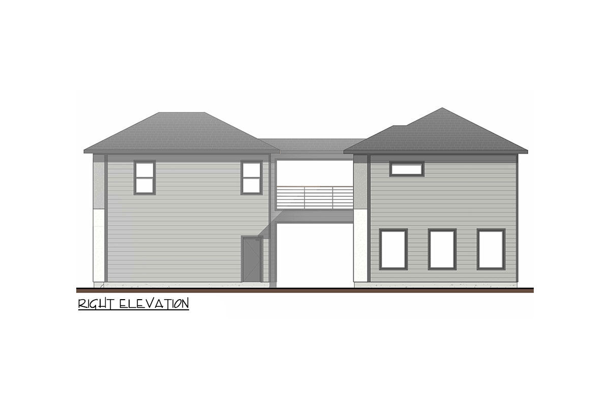 Contemporary 2-Story House Plan with Pool Concept and 2 Master Suites ...