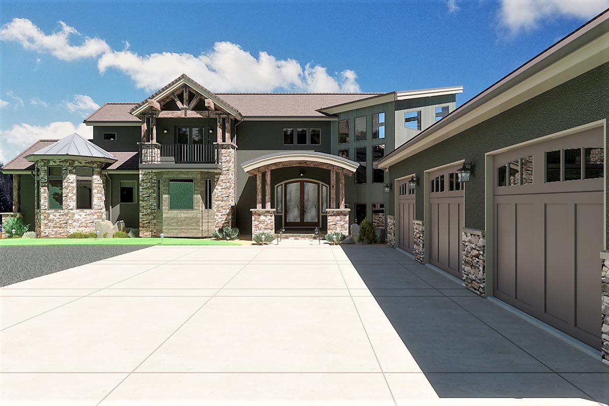 Plan 703008TYL: 5985 Square Foot 5 Bed House Plan with Finished Walkout ...