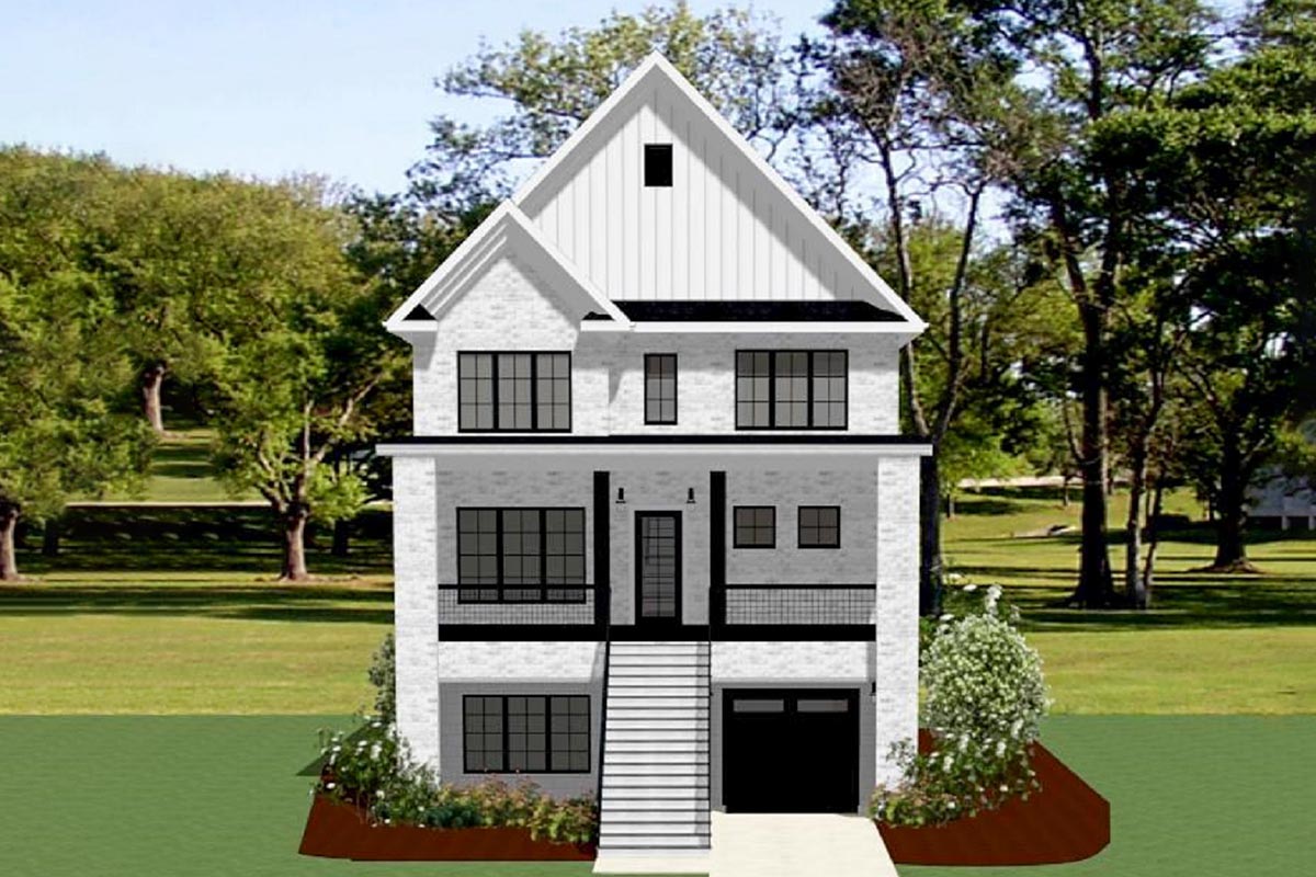 Plan 46501LA: 3-Story 2002 Square Foot House Plan Under 30-Feet Wide