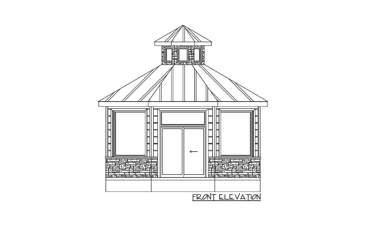 332 Square Foot Octagonal Home Office Plan - 61462UT | Architectural ...