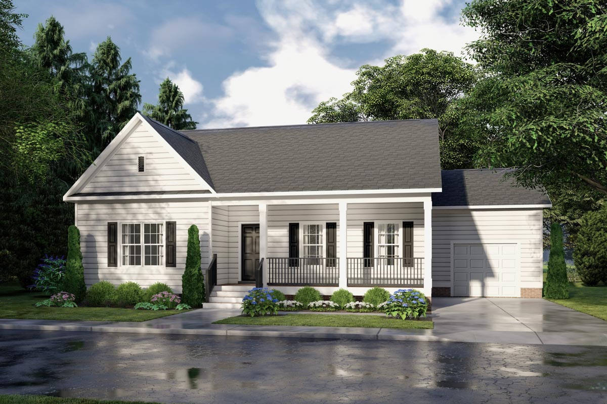 Plan 83653CRW: One-Story Country Home Plan Under 1700 Square Feet with ...