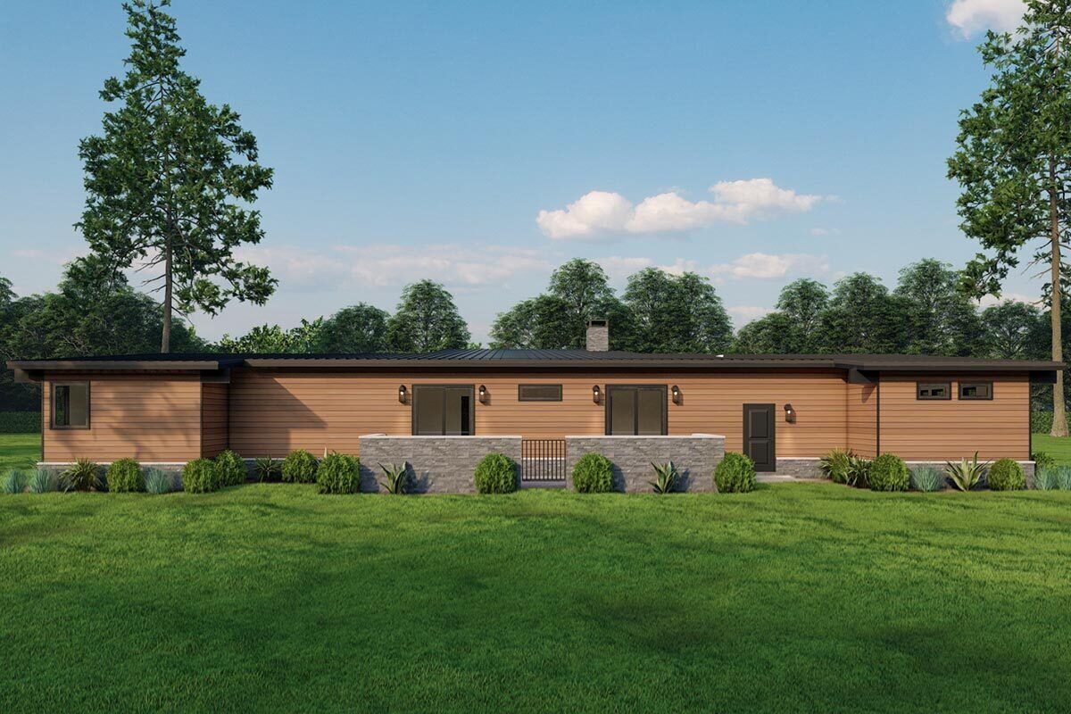 Modern Lakehouse Plan with Open Vast Indoor and Outdoor Living Space ...