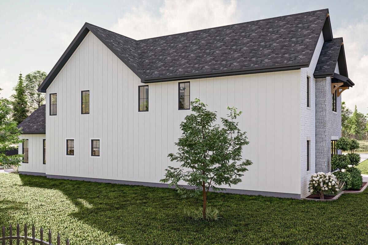 2-Story Transitional Home Plan with Large Media Room Above - 623286DJ ...