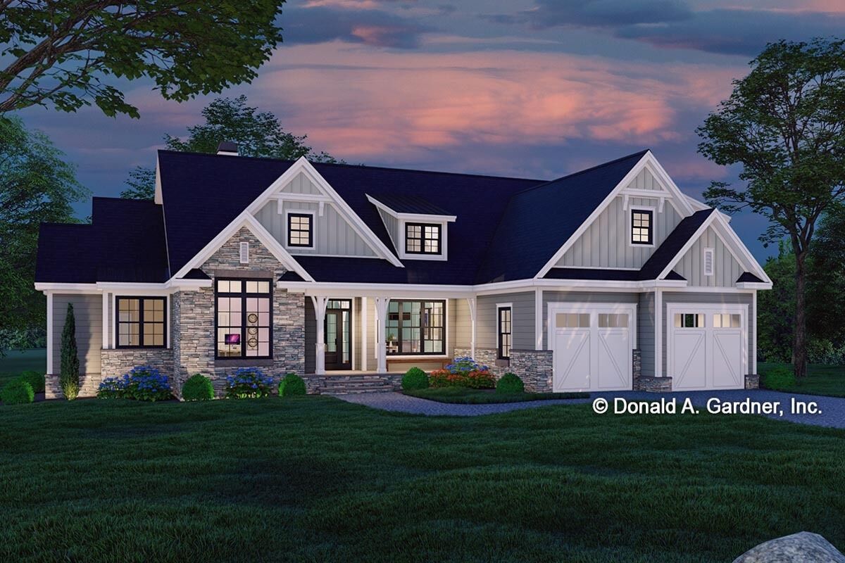 2000 Square Foot New American Home Plan with Flex Room and Optional ...