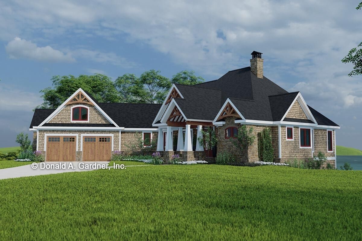3600 Square Foot Hillside Craftsman Home Plan with Walkout Basement and ...