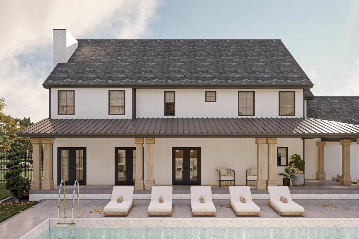 Two-Story Five Bed Modern Farmhouse Plan with Under 3300 Square Feet ...