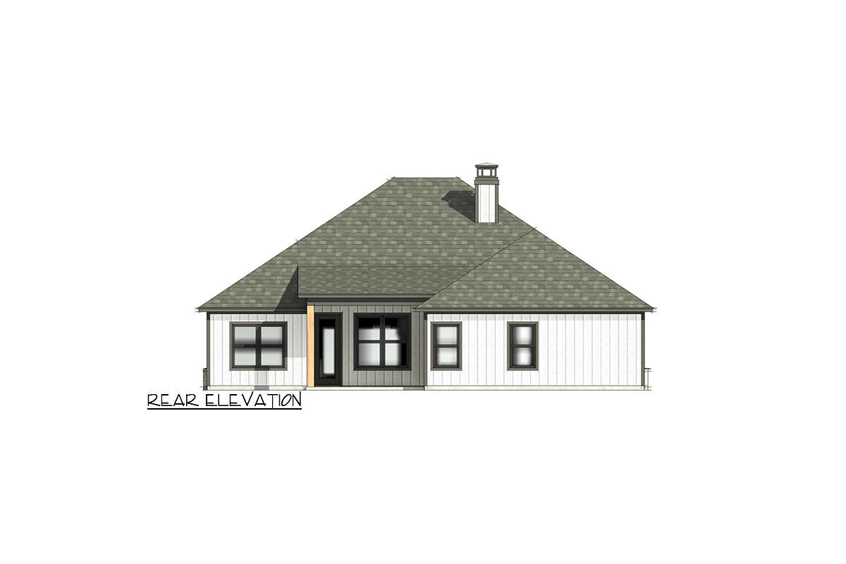 One-Story Transitional House Plan with Open Concept Layout - 2016 Sq Ft ...