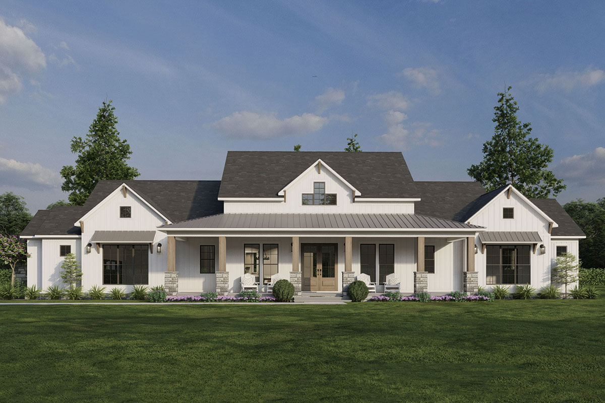 Plan 70865MK: 4-Bed Balanced Modern Farmhouse Plan - 2930 Sq. Ft ...
