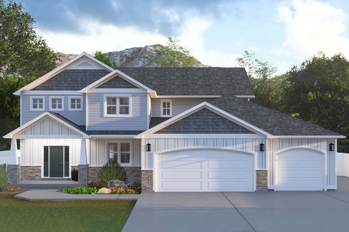 2-Story House Plan with Lower Level Expansion - 3863 Sq Ft - 61467UT ...