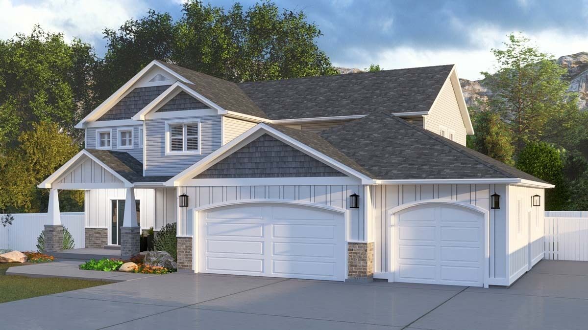 2-Story House Plan with Lower Level Expansion - 3863 Sq Ft - 61467UT ...