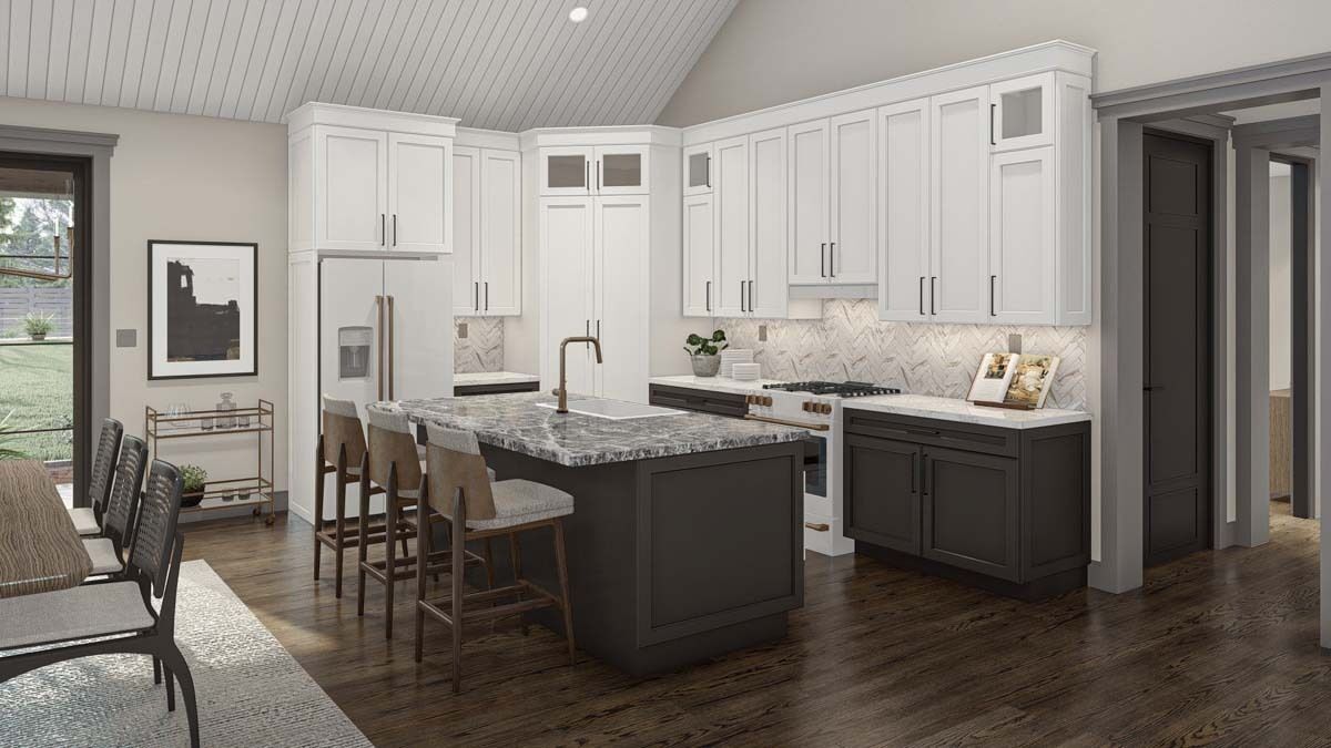 Barndominium-Style House Plan with Cathedral Ceiling Garage - 2191 Sq ...