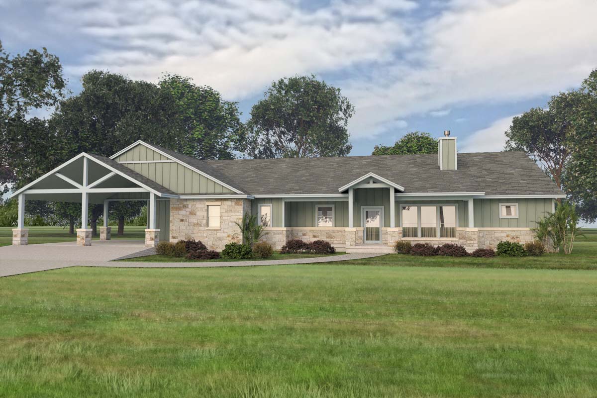 Modification Request for Plan 264037KMD: Split Bedroom Country Ranch ...