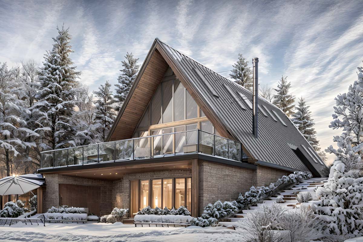 Plan 81831AB: A-Frame House Plan with Custom Skylight Windows - 2361 Sq Ft