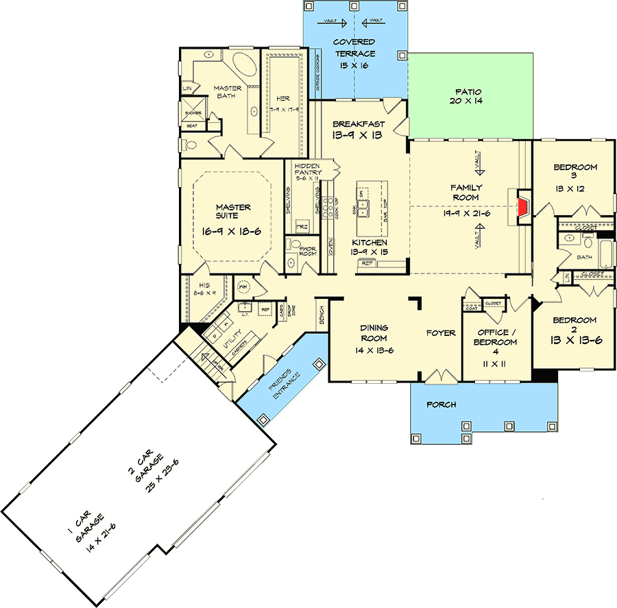 Handsome Craftsman House Plan - 36069DK | Architectural Designs - House ...