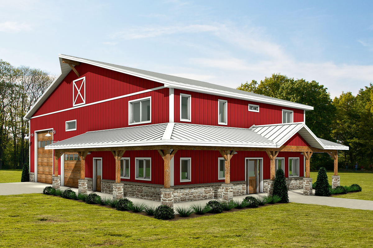 Plan 225002RBS: 3-Bed Modern Farmhouse with Barn Aesthetic and Drive ...