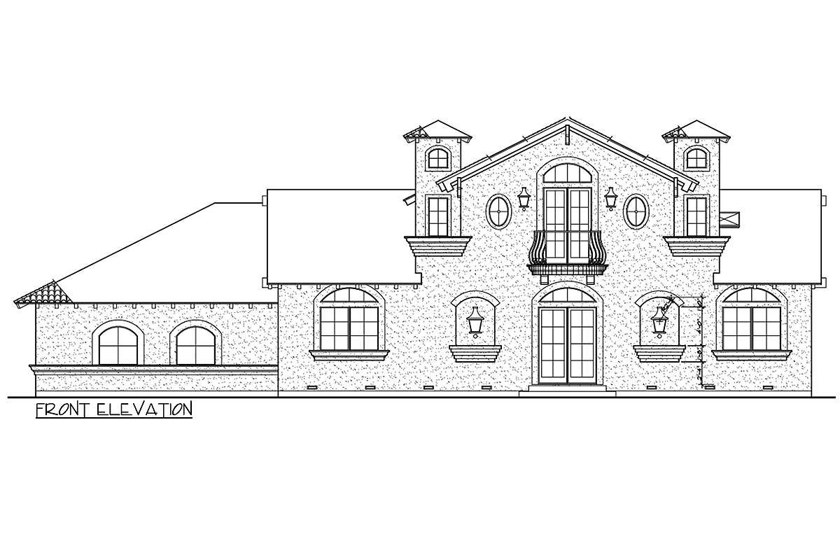 Luxury Spanish Villa With 4 Bedrooms - 36429TX | Architectural Designs ...