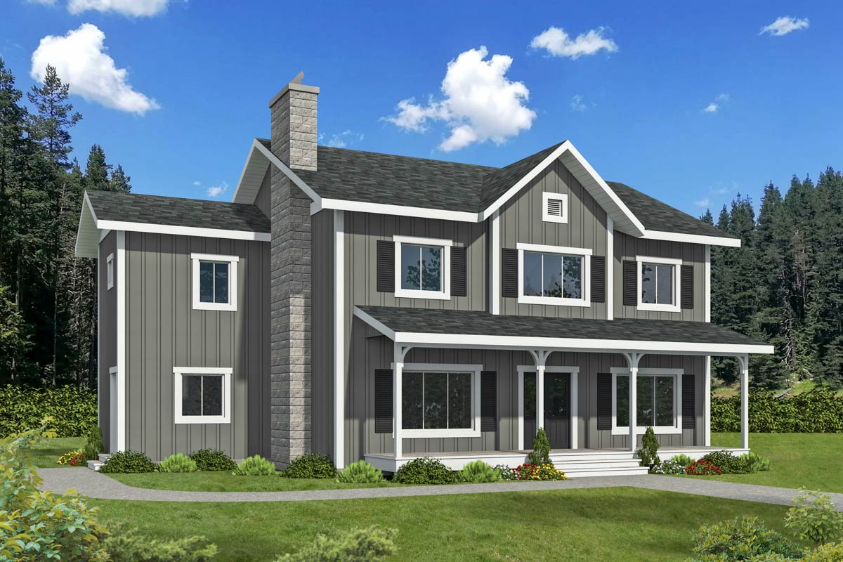 Plan 350085GH: Two-Story Traditional House Plan with Hearth Room - 2655 ...