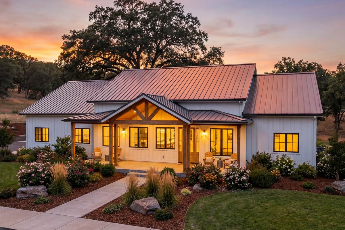 Plan 600003PDZ: One-Story Modern Farmhouse with a Flex Space - 3050 Sq Ft