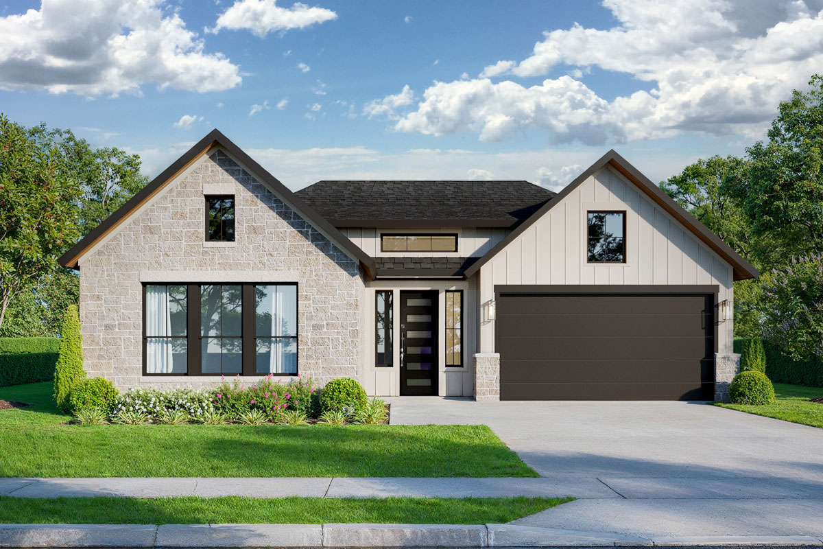 Plan 100334GHR: 3-Bed Contemporary Hill Country Cottage House Plan with ...