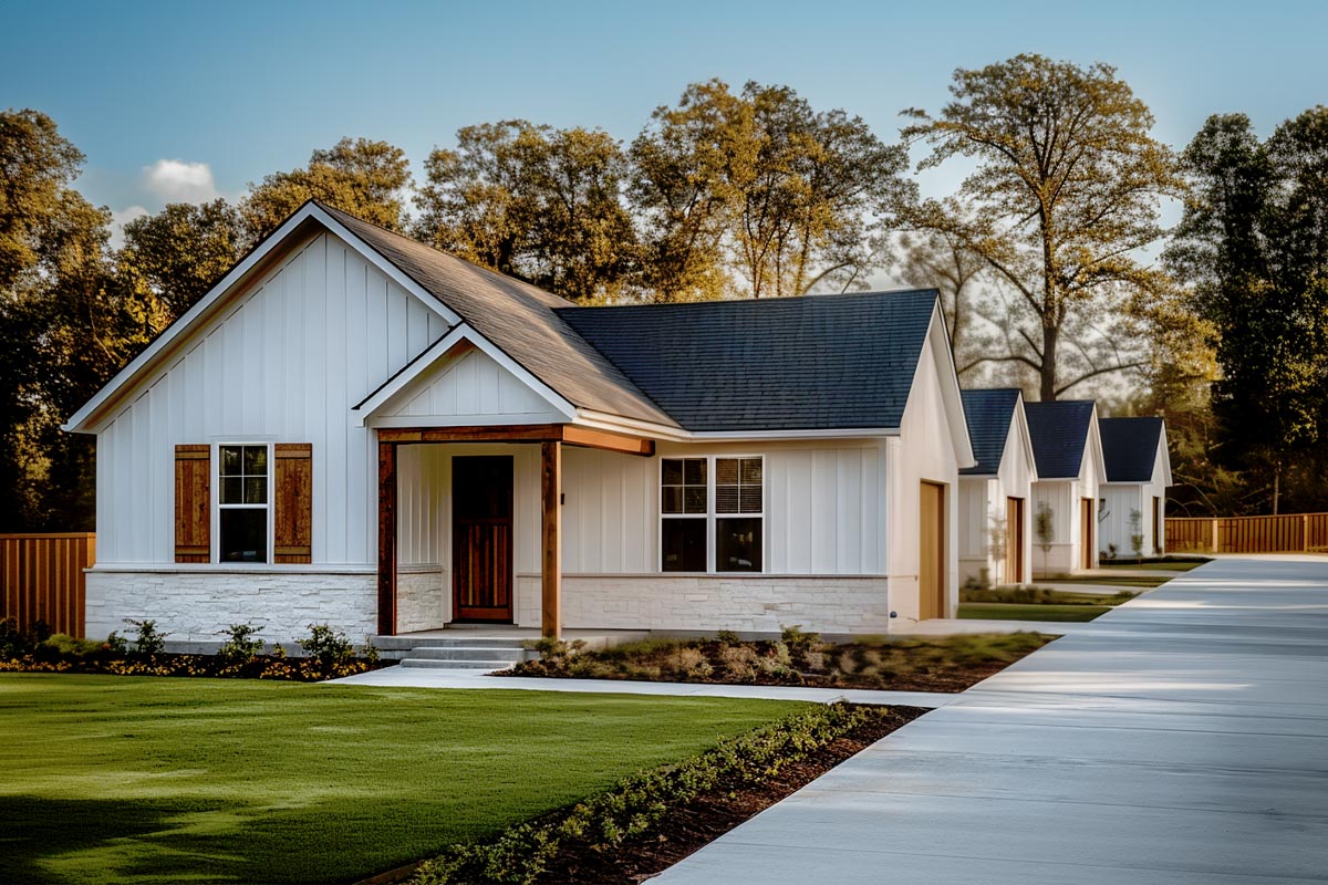 Plan 420184WNT: One-Story Fourplex House Plan With Flex Room - 1160 Per ...