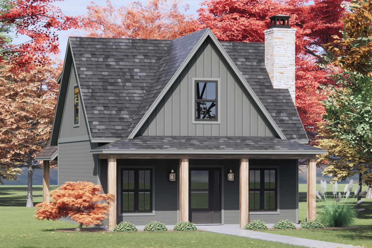 Plan 818155JSS: 3-Bed Country Cottage House Plan with Open-Concept ...