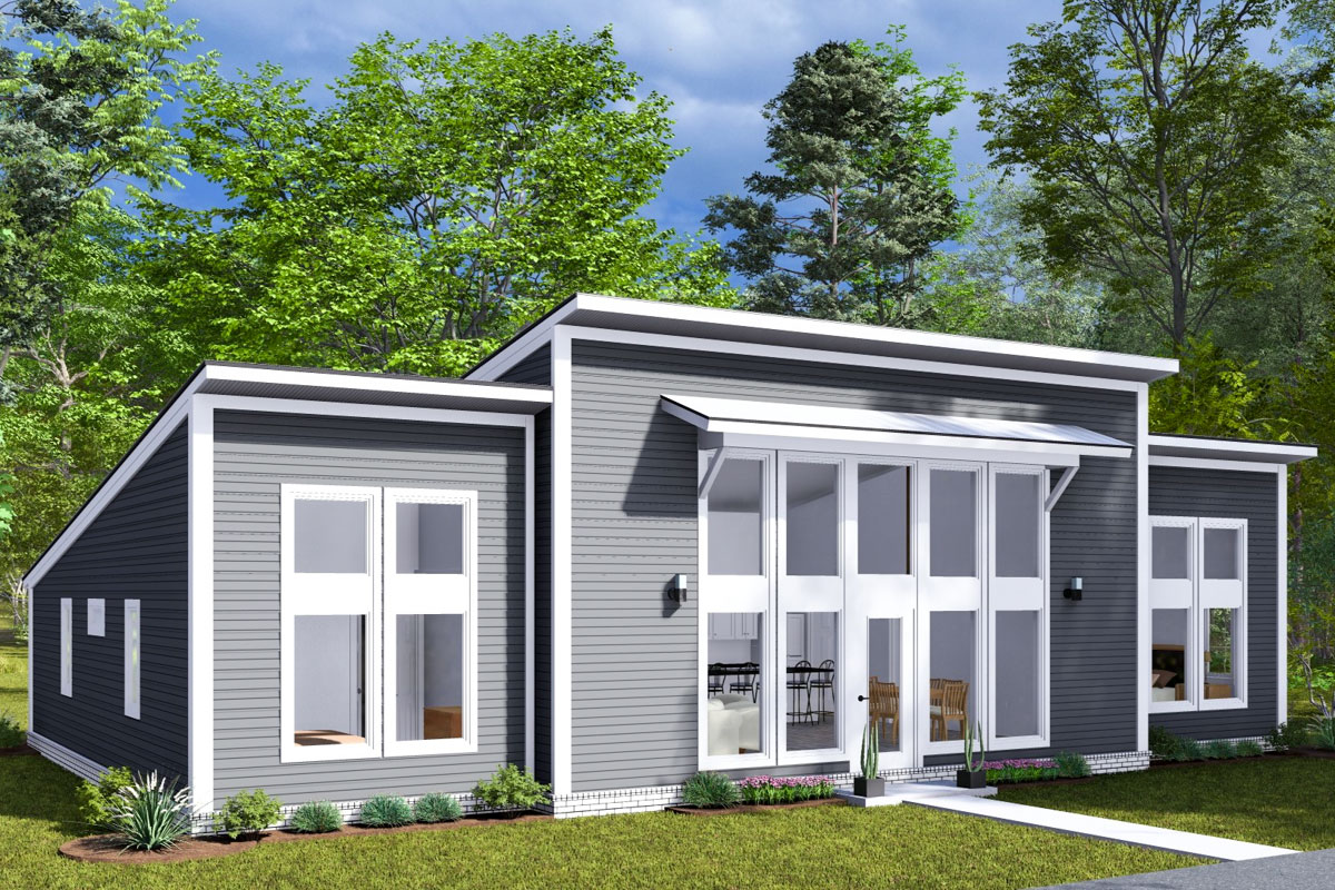 Plan 52387WM: 3-Bedroom Contemporary House Plan with Open Concept ...