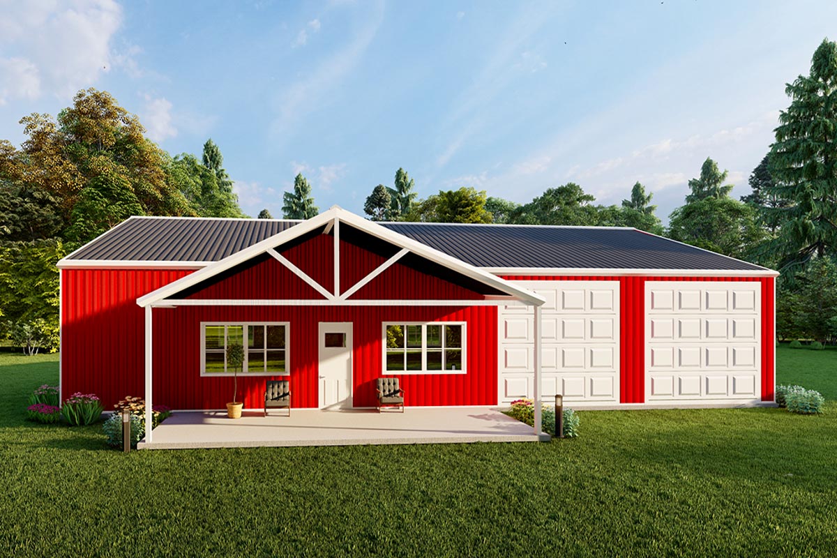 Modification Request for Plan 530119KTE: 2-Bedroom Barndominium House ...