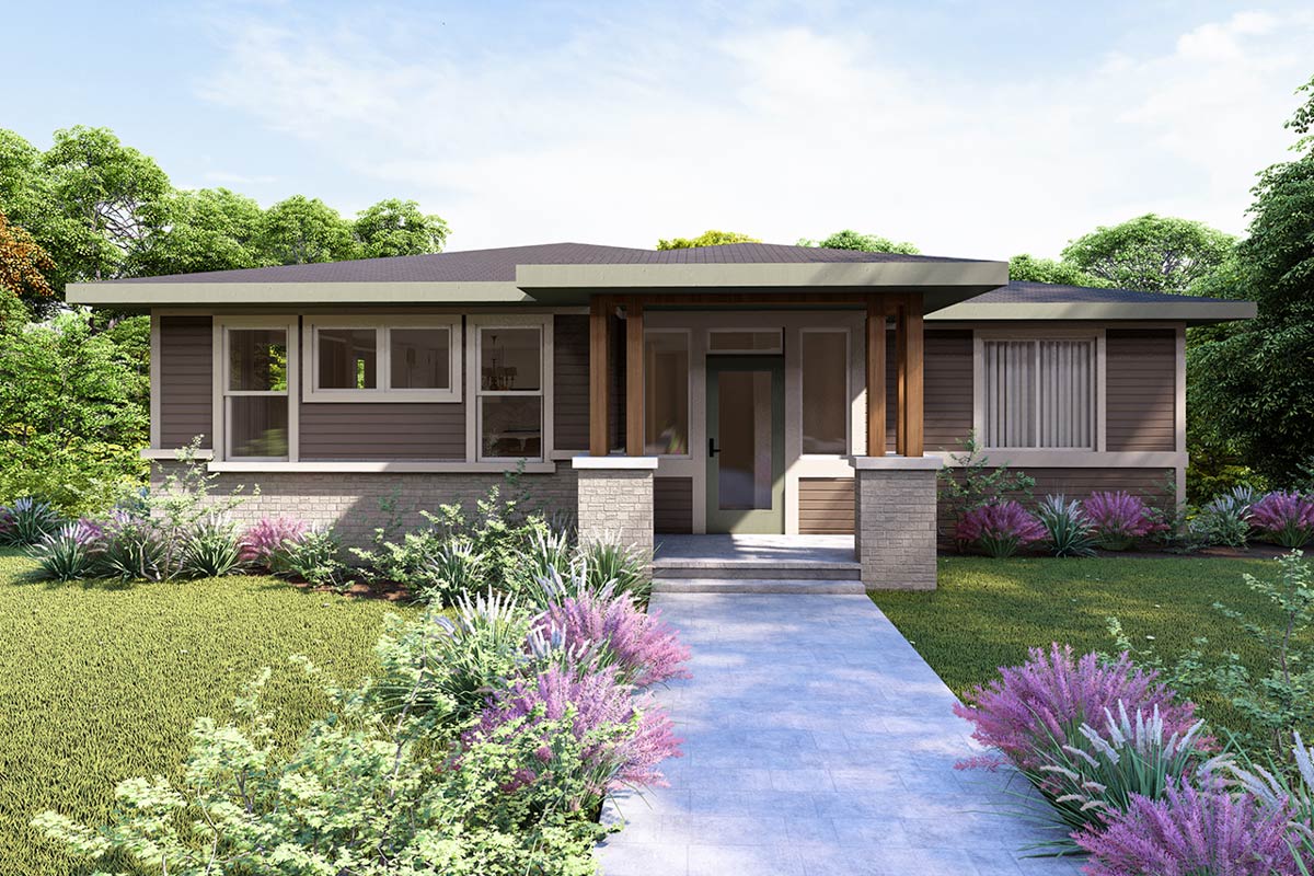 Plan 72492DA: One-Story Prairie House Plan with Flex Space - 2365 Sq Ft