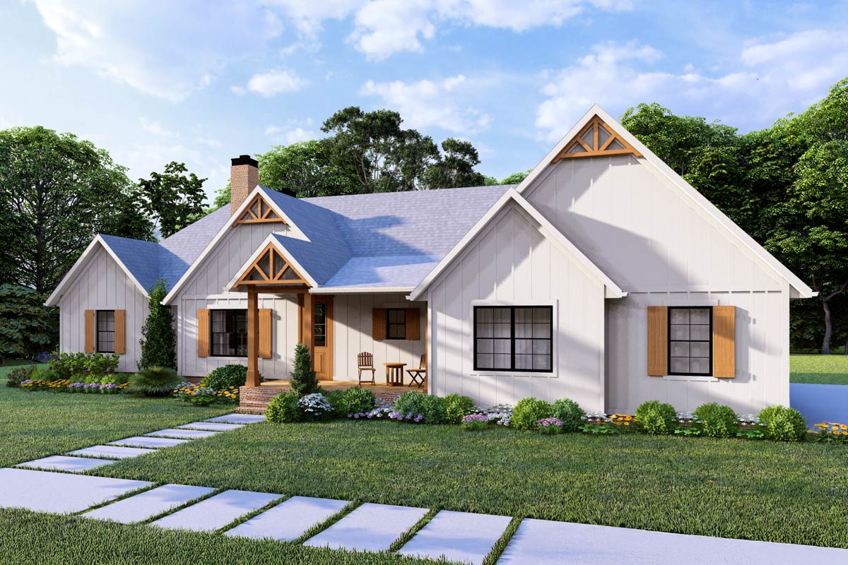 Landscaping One Story House Plan