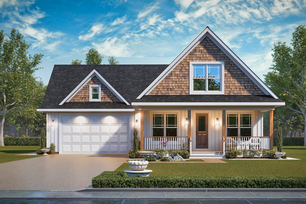 Plan 25892GE: Charming 3-Bed Cottage House Plan with 2-Story Layout and ...