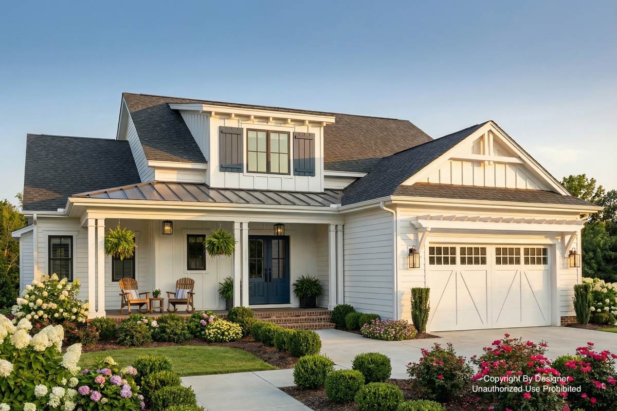 Plan 140013RK: Modern Farmhouse House Plan with Main Level Primary ...
