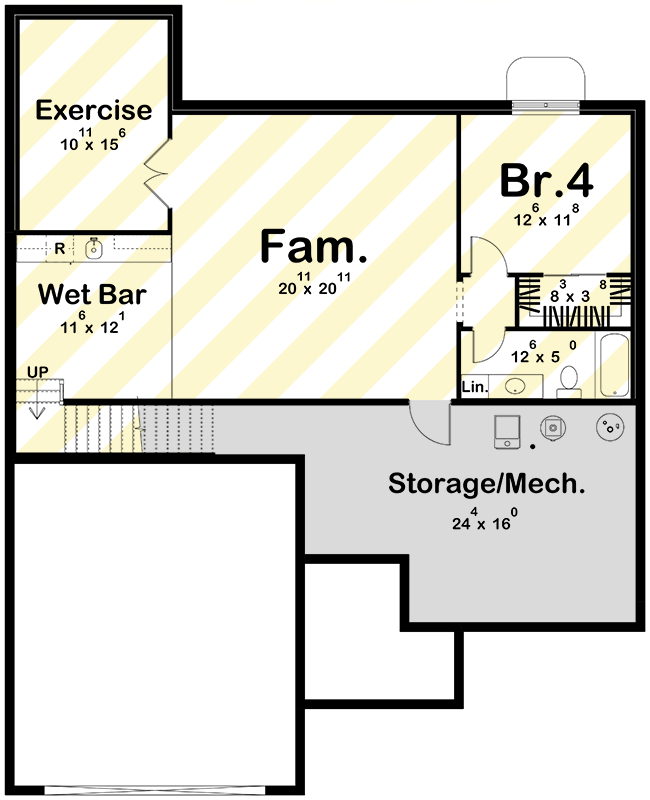 Plan 623528DJ: Charming Modern Ranch House with Optionally Finished ...