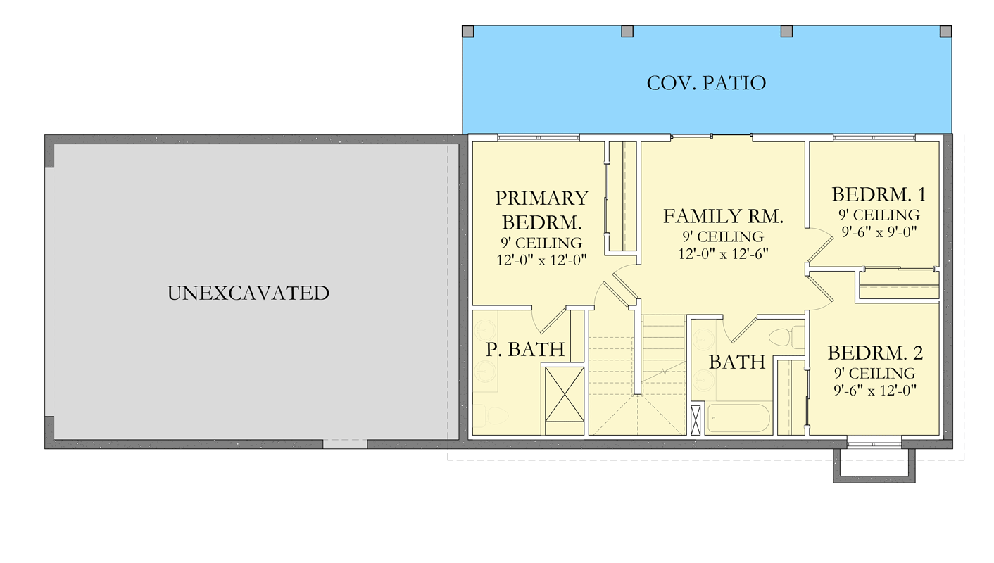 Plan 490164NAH: Contemporary Single-Story House Plan with Lower Level ...