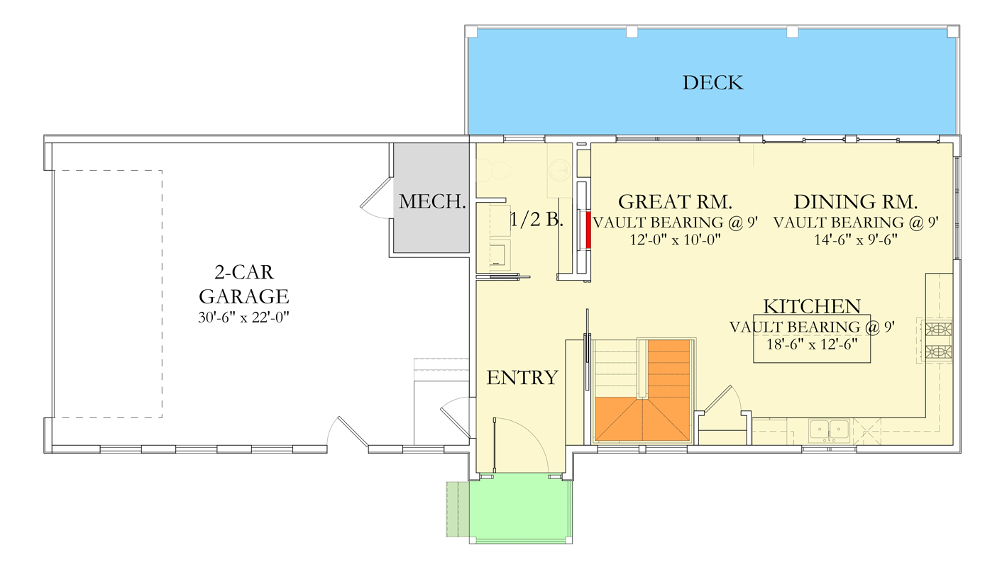 Small Single Story Open Floor Plans