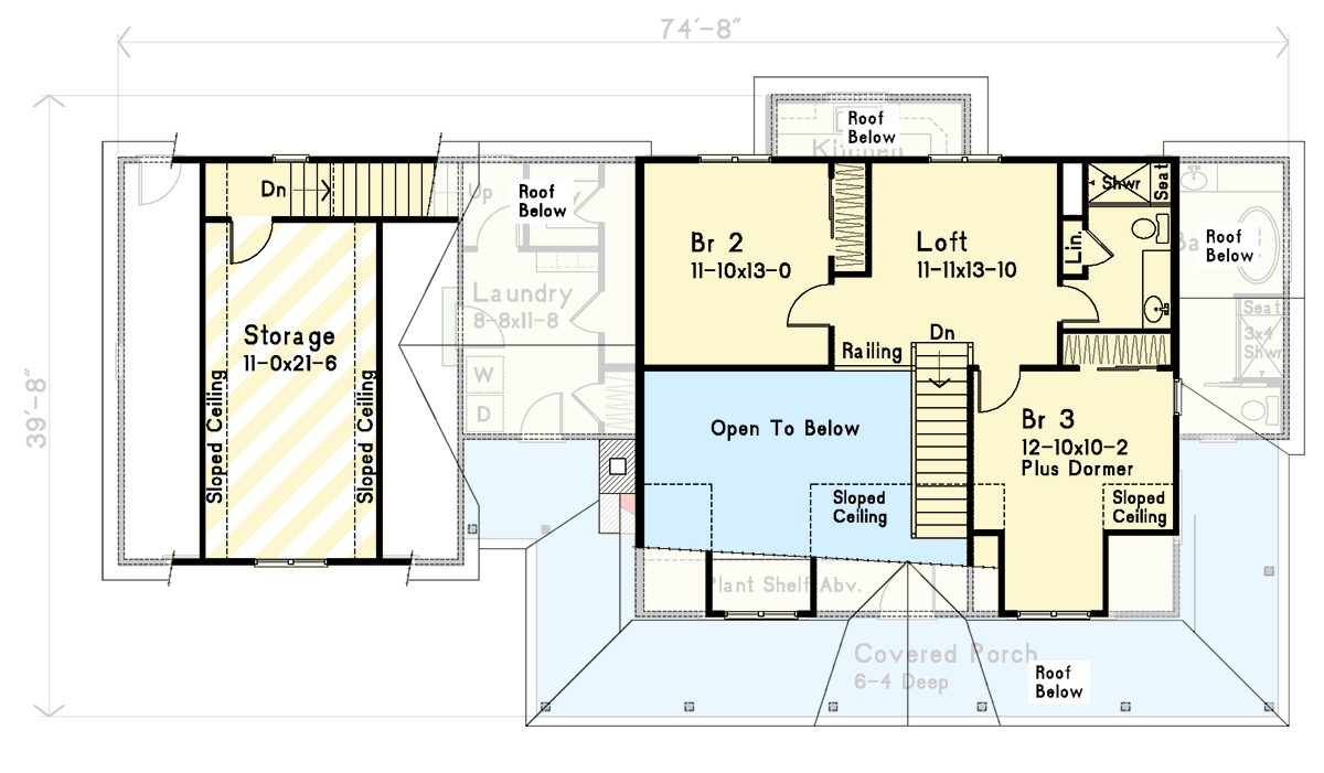 Plan 22017SL: Four-Bedroom Farmhouse Plan with Wrap Around Porch