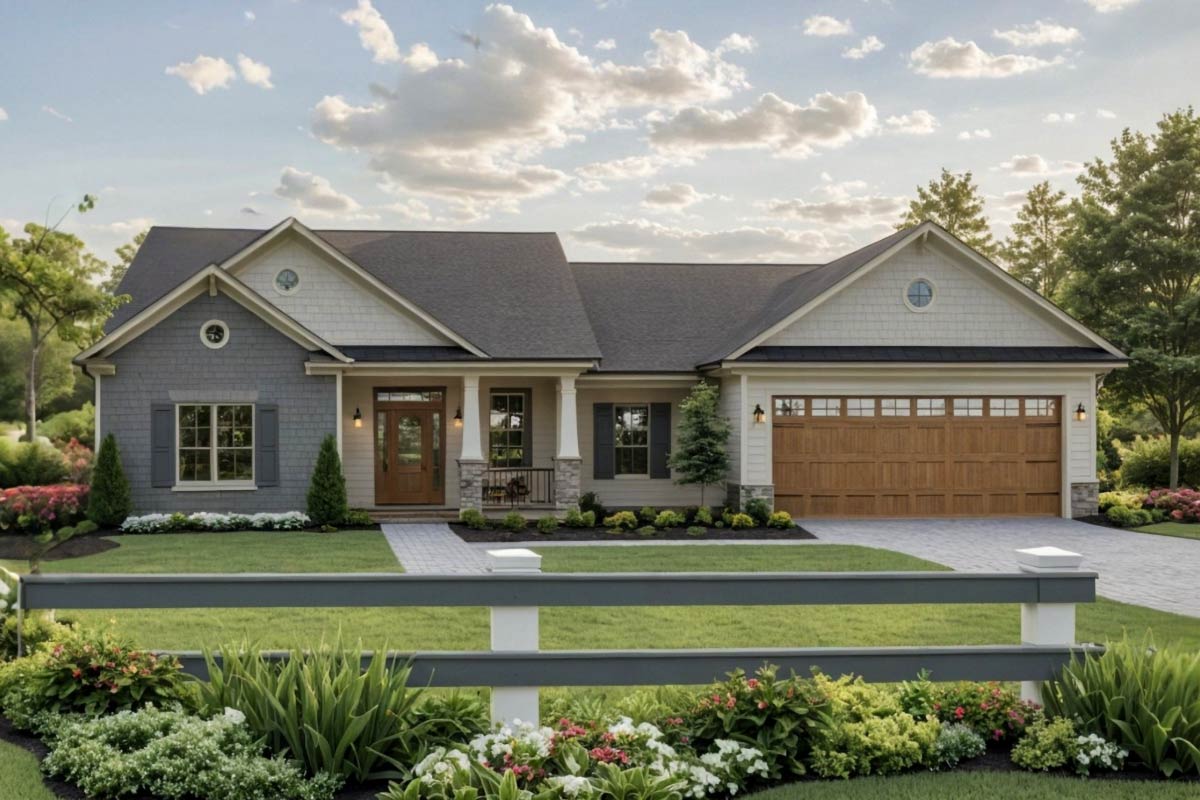 Plan 51267MM: Inviting Craftsman Ranch House Plan with Split Beds and ...