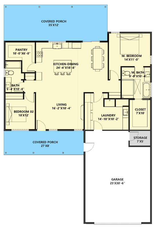 Plan 530151KTE: Modern Barndominium House Plan with Split Bedrooms and ...
