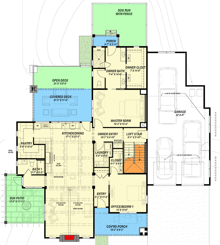 Plan 64555SC: Grand Craftsman Mountain House Plan: 3 or 5 Bed, 4-Car ...