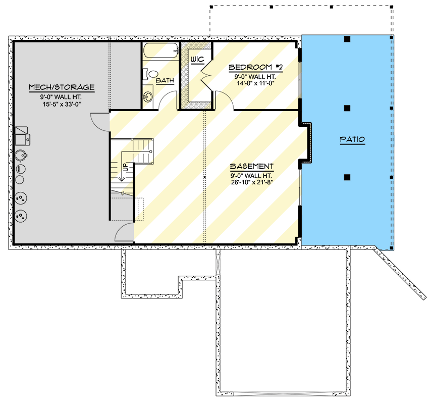 Plan 135387GRA: Modern Contemporary House Plan with Optional Lower Leve