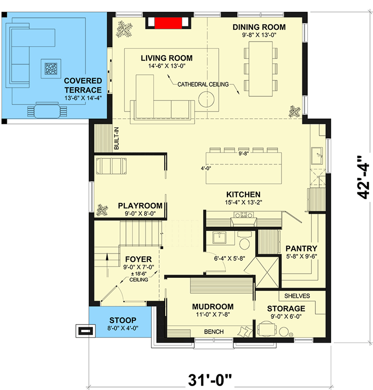 Plan 22715DR: Elegant 3-Bed Contemporary House Plan with Upstairs ...