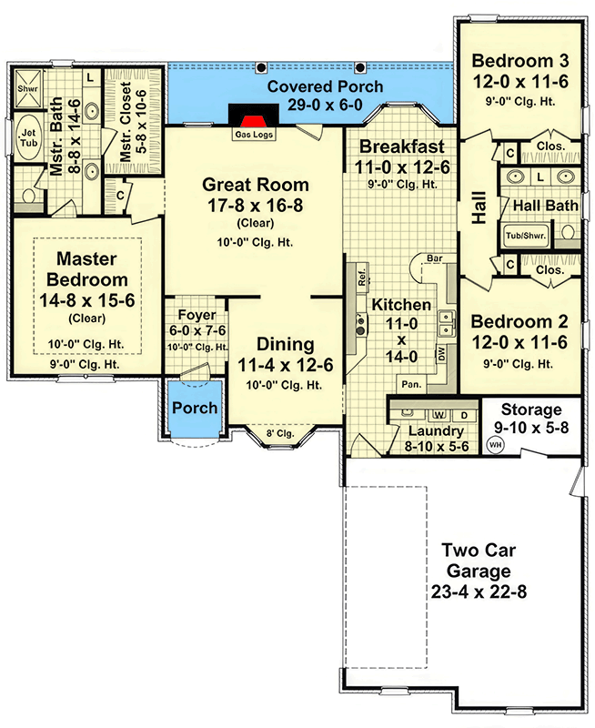 Plan 51320MM: Elegant 3-Bed French Country House Plan with Split ...