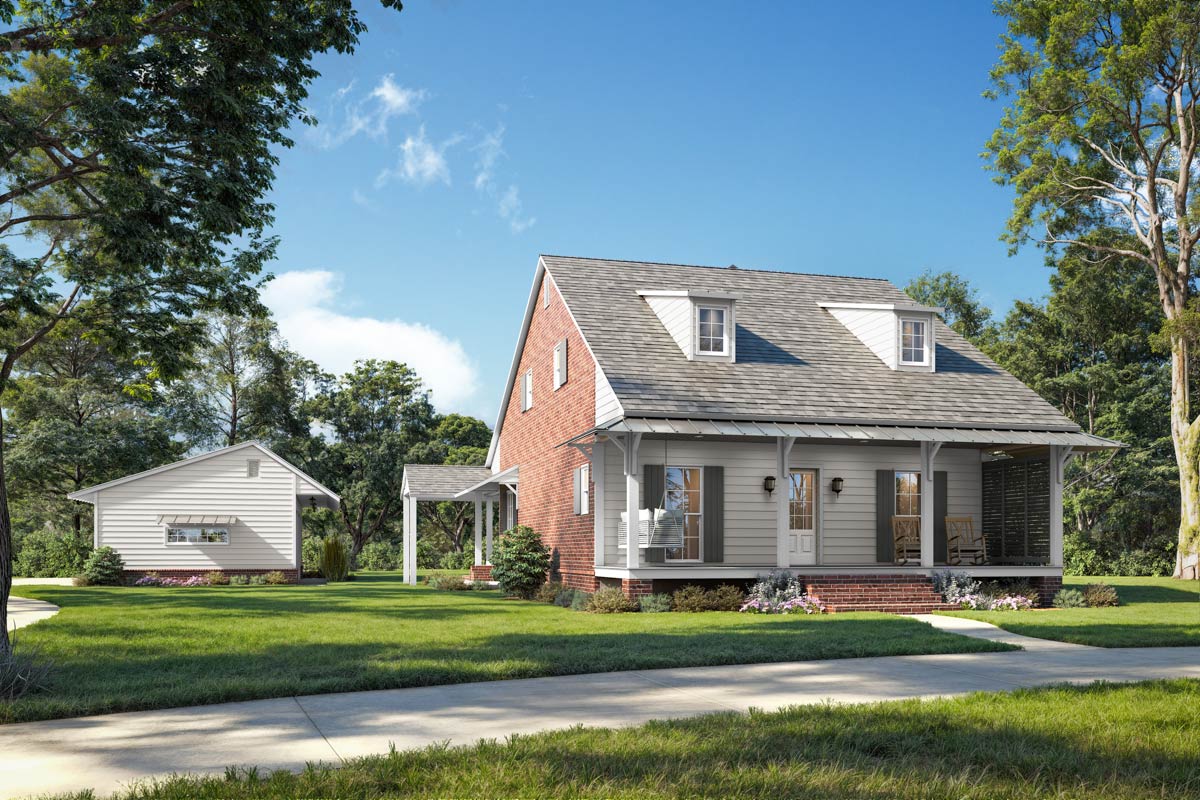 Plan 774004MWK: 4-Bed Acadian-Style House Plan with Main Level Primary ...