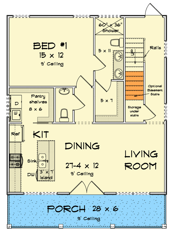 Plan 52498WM: Charming 3-Bedroom Craftsman Cottage House Plan with Main ...