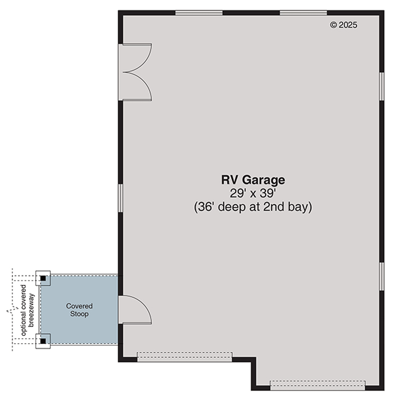 Plan 720173DA: Craftsman RV Garage House Plan with 14-Foot Ceilings