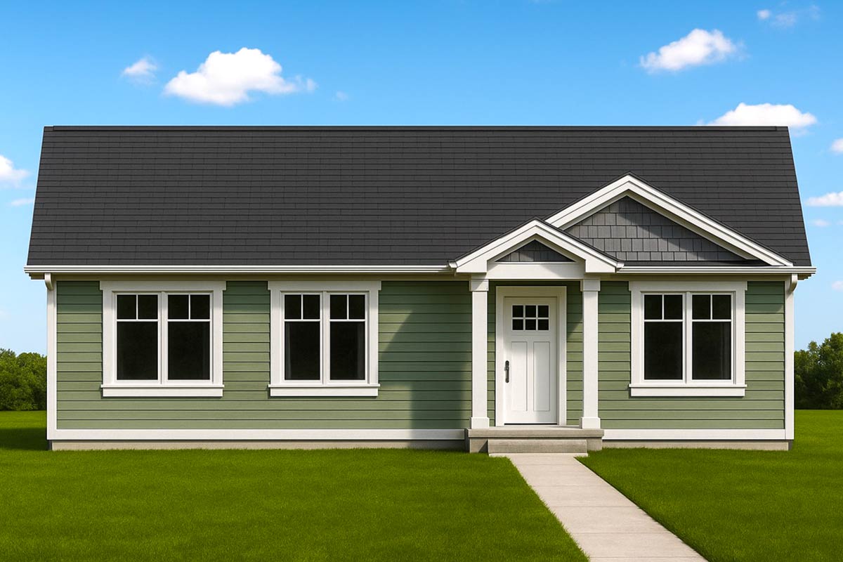 Plan 267100SPK: 2-Bedroom Cottage House Plan with Efficient Layout and ...