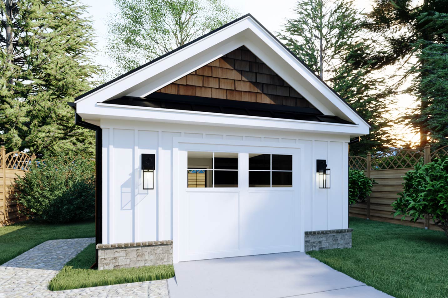 Plan 865031SHW: Cottage-Style Detached Garage Plan with Workshop