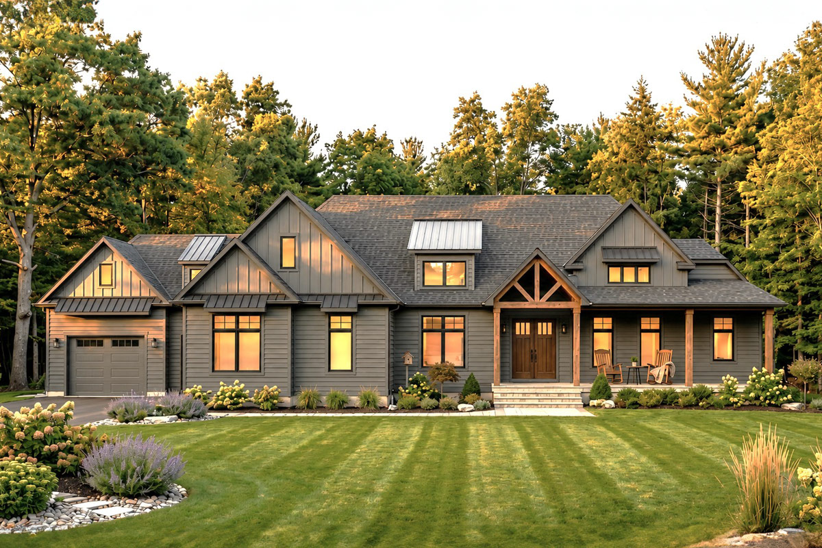 Plan 911071JVD: Modern Farmhouse House Plan with 2 Flexible Bedrooms ...
