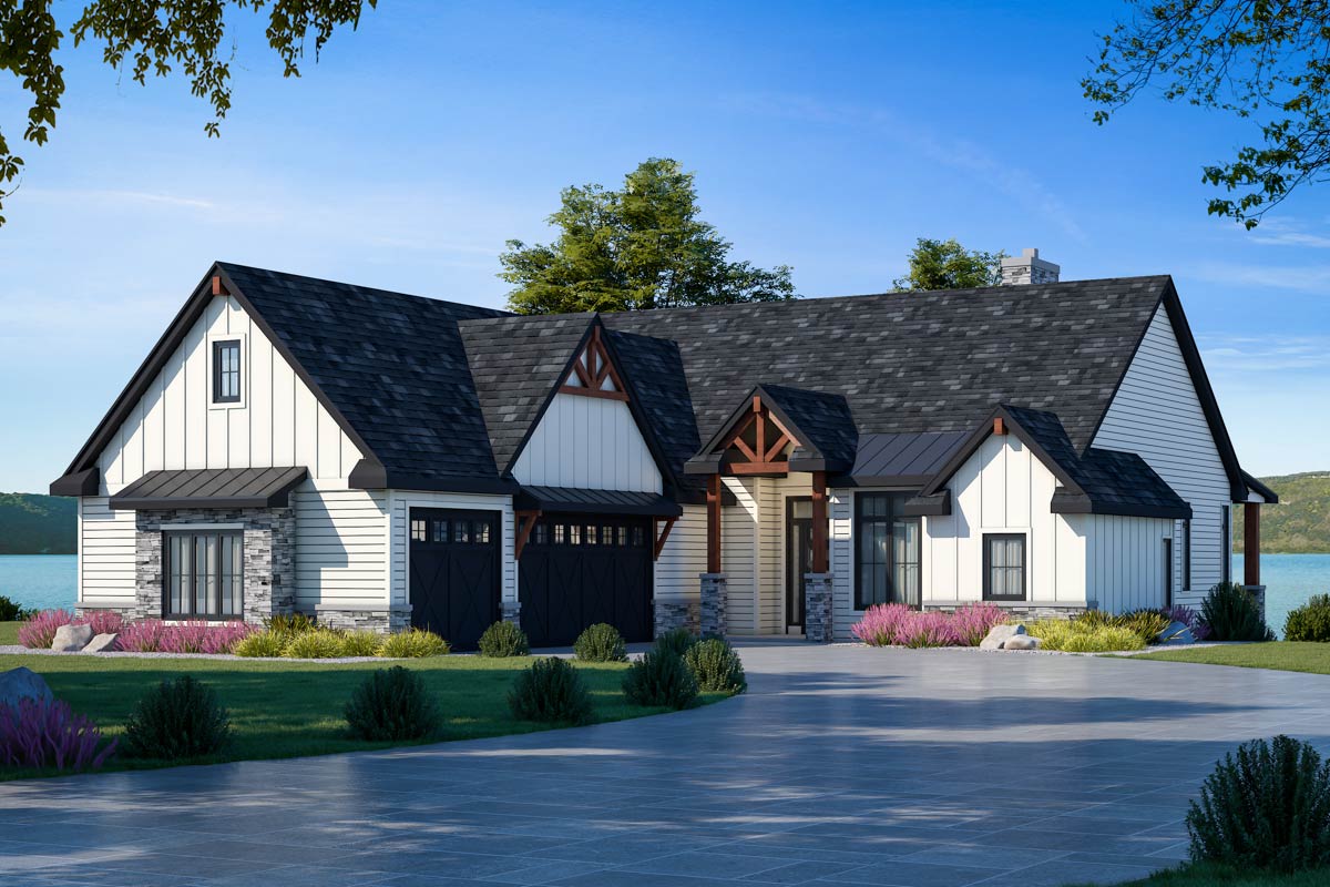 Plan 42758DB: Craftsman Modern Farmhouse House Plan with 5 Bedrooms and ...