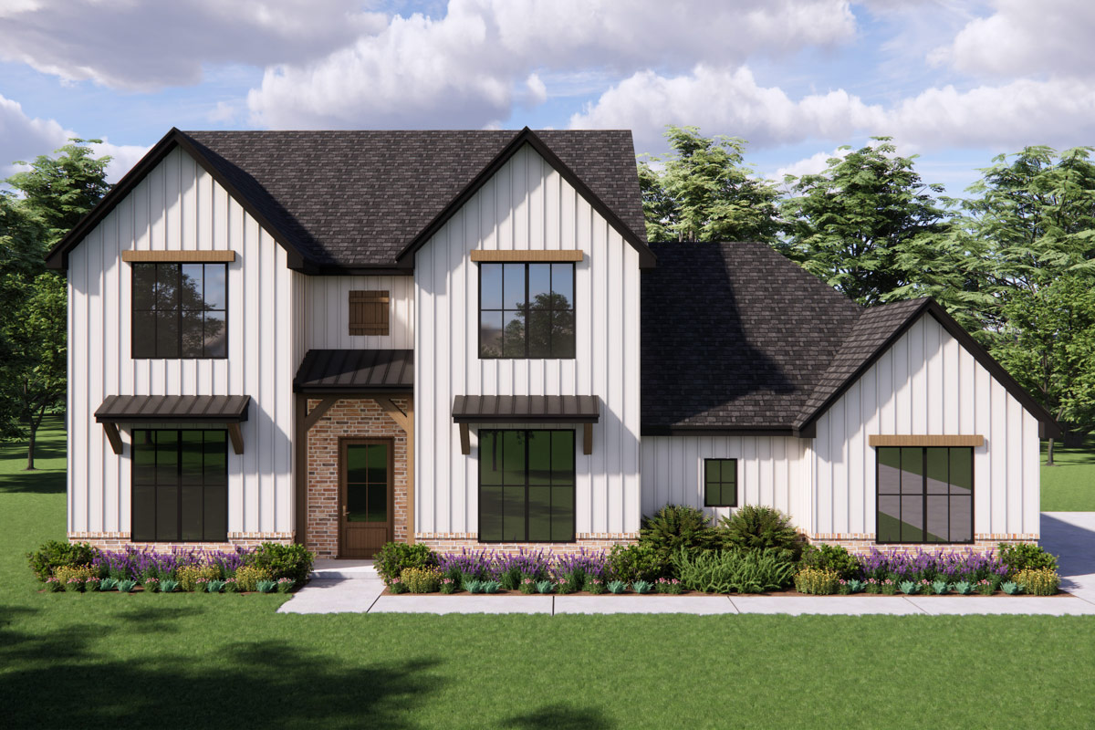Plan 880018HLN: New American Farmhouse House Plan with 3 Bedrooms and ...
