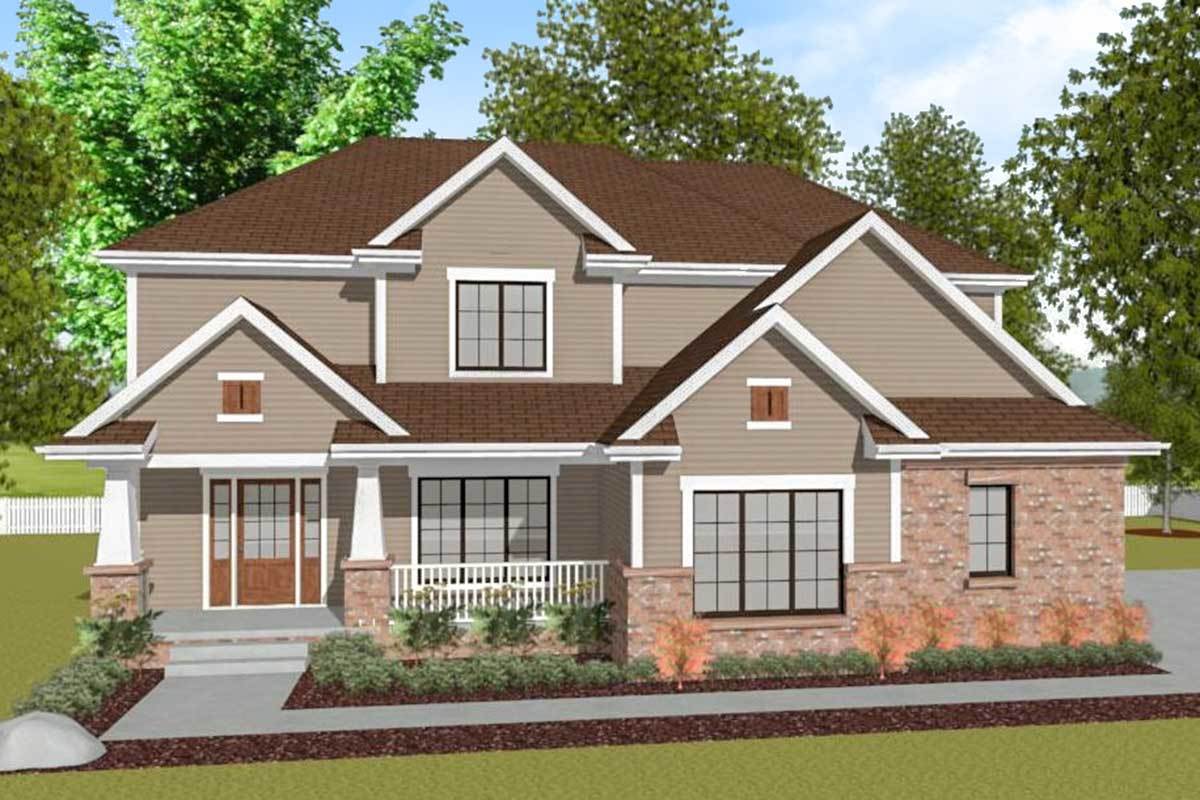 Well-Proportioned Craftsman House Plan - 40904DB | Architectural ...